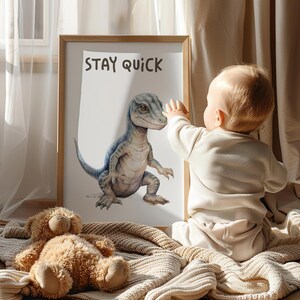 Kids Dinosaur Poster Set Rule the Wild, Chase Dreams, Stay Fearless ...