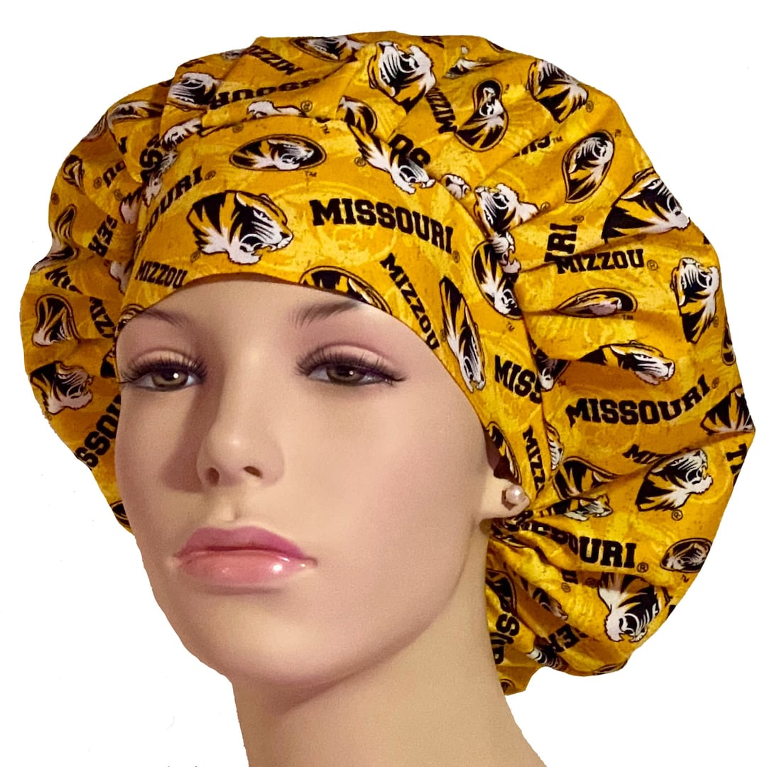 Scrub Caps University of Missouri Fabric-scrubheads-college Scrub Hat ...