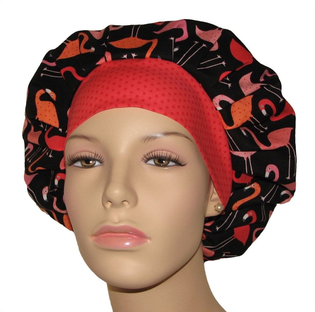 Scrub Caps Fun Flamingos-ScrubHeads-Flamingo Flamboyance-Bouffant Scrub ...