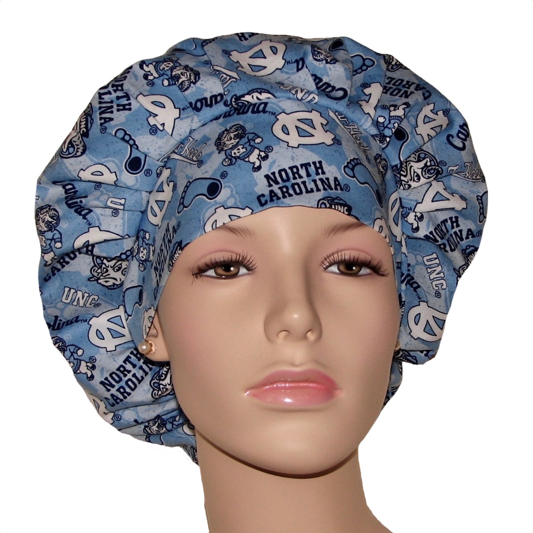 Scrub Hat University of North Carolina Cotton Tone on Tone Fabric ...
