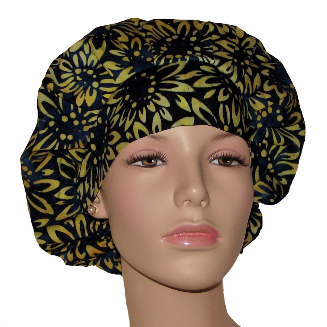 Scrub Caps Batik Sunflowers Maize and Blue-scrubheads-scrub - Etsy