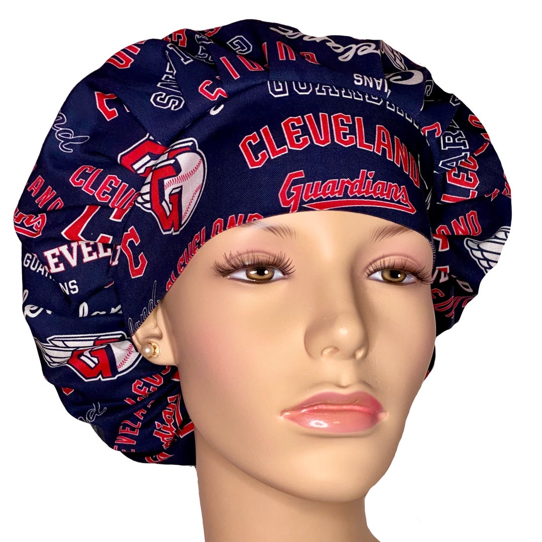 Scrub Caps Cleveland Guardians Blue Fabric-scrubheads-etsy Scrub Hats ...