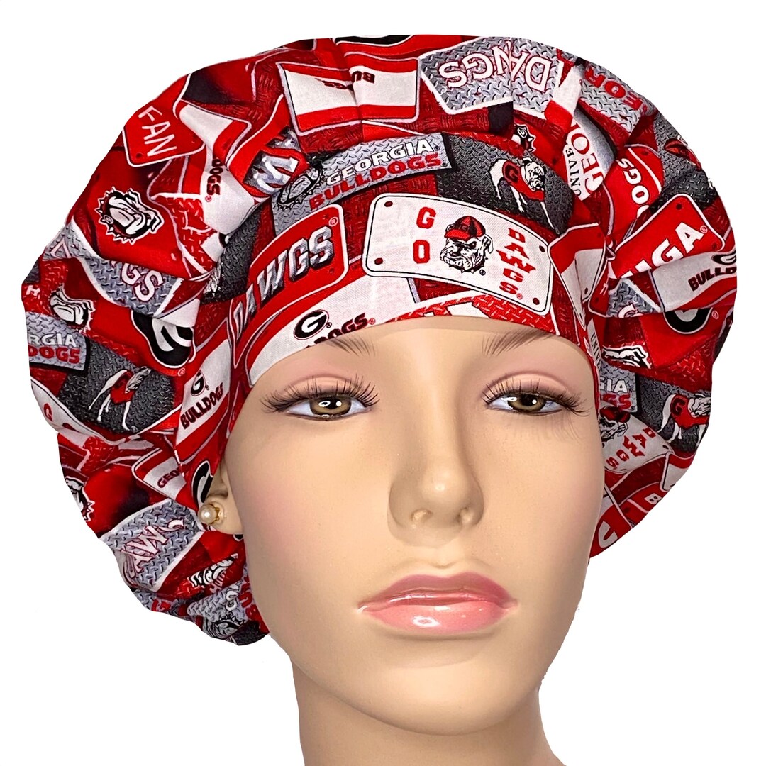 Scrub Caps Univ of Georgia License Plates Fabric-scrub Caps-surgical ...