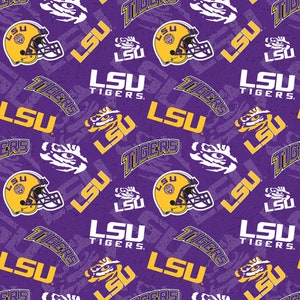 Scrub Caps Louisiana State University Tigers Tone on Tone Fabric ...