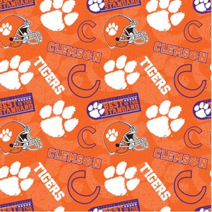 Scrub Hats Clemson Tigers Tone on Tone Fabric-bouffant Scrub Hats ...