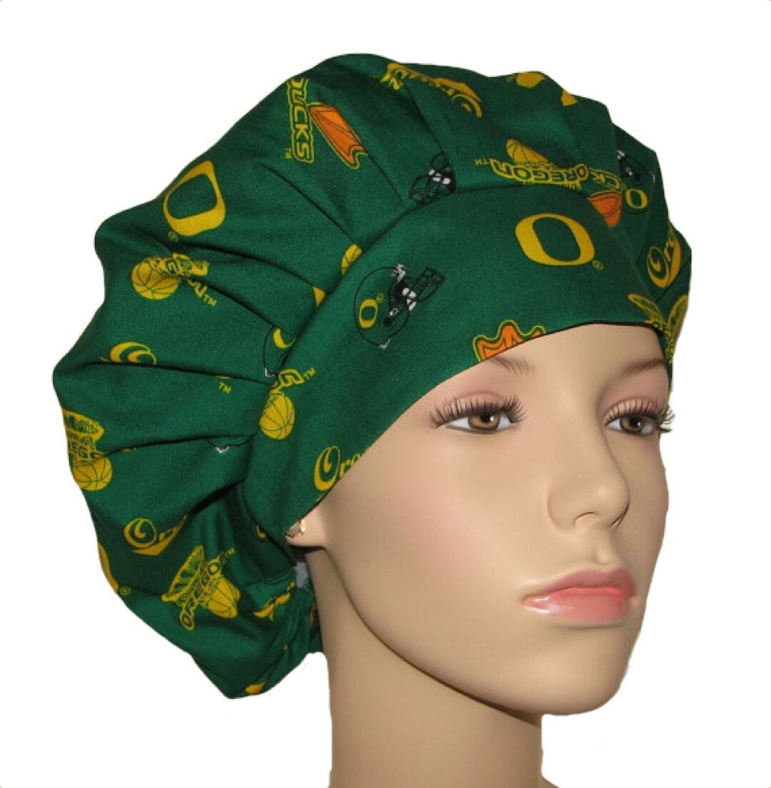 Oregon Ducks Scrub Cap, Cotton Bouffant Hat - Etsy