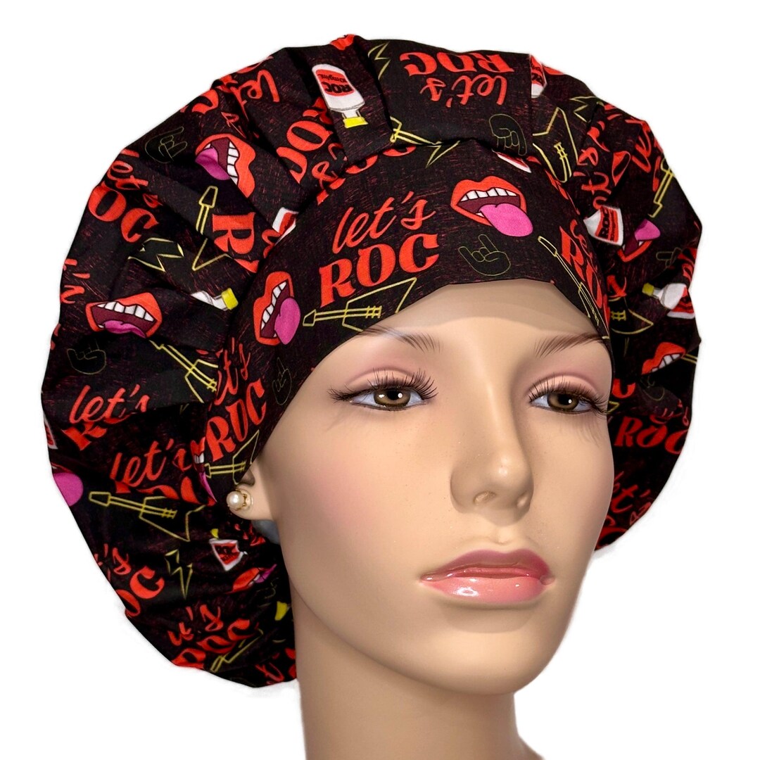 Scrub Cap Lets ROC Anesthesia Fabric-scrubheads-bouffant Scrub Hat ...