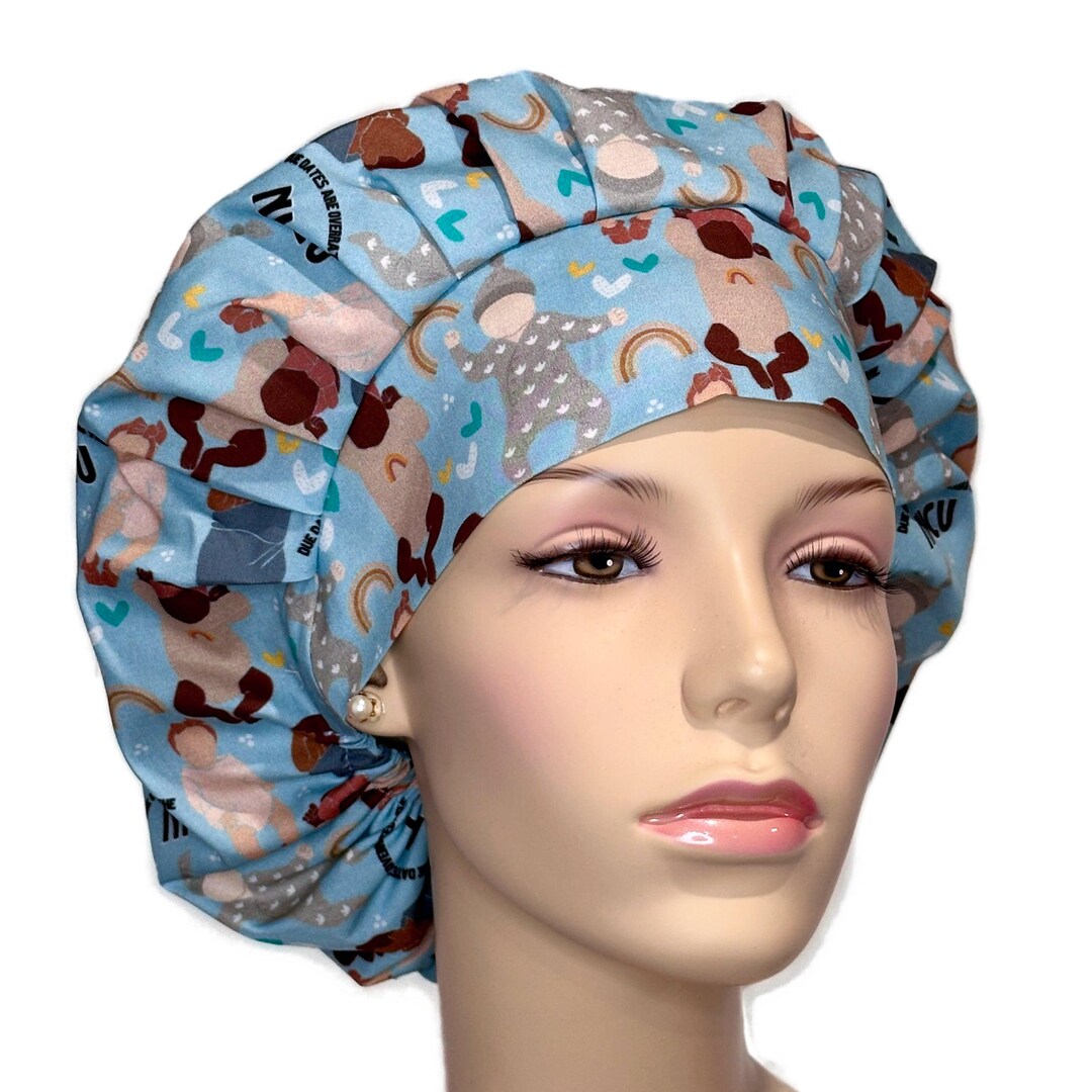 Scrub Caps Blue NICU Babies-nicu Scrub Hat-l and D Scrub Hat-scrubheads ...