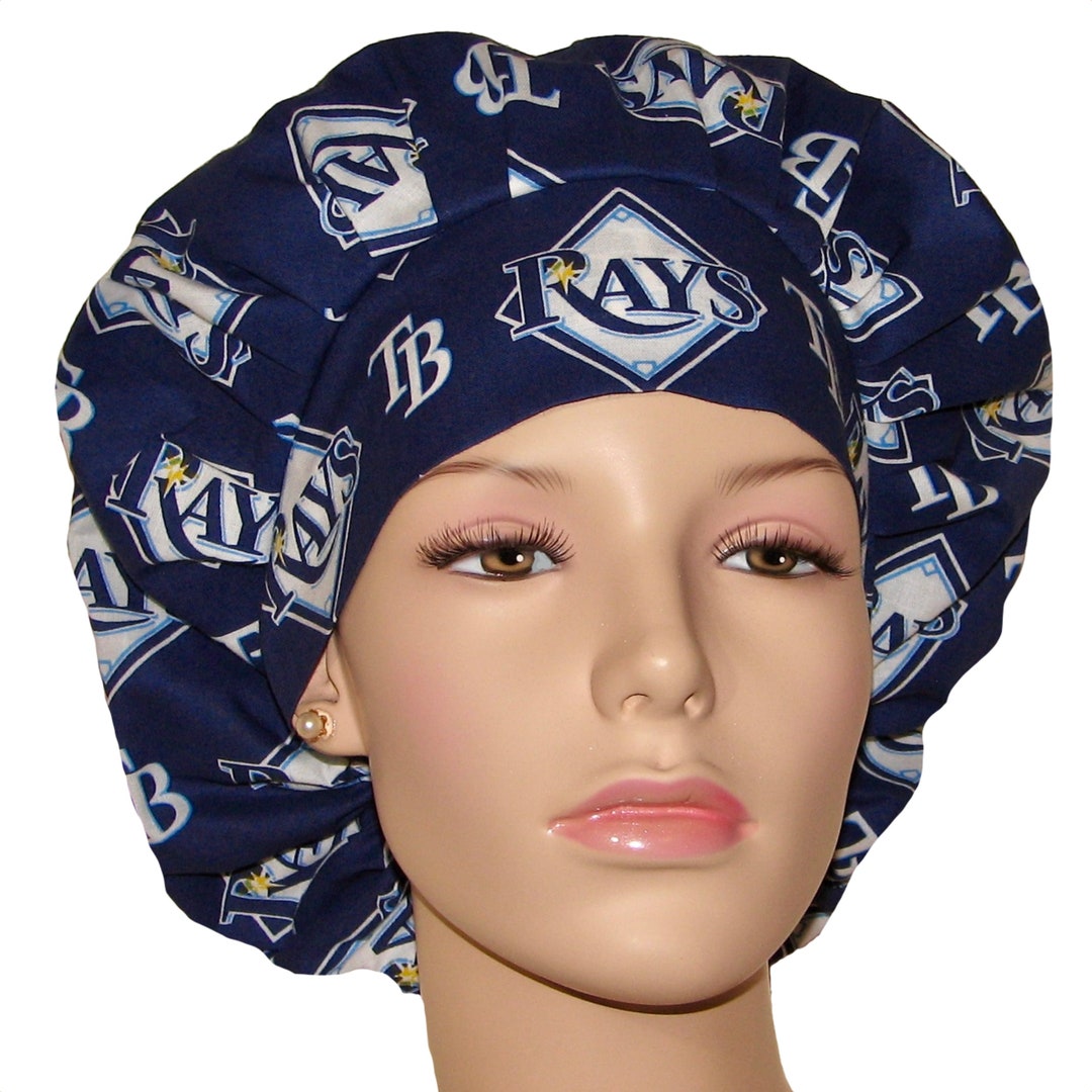 Scrub Hats Tampa Bay Rays Fabric-bouffant Scrub Hat-scrubheads-rays ...