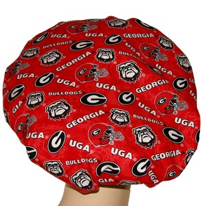 Scrub Caps University of Georgia Bulldogs Tone on Tone Fabric-bulldogs ...
