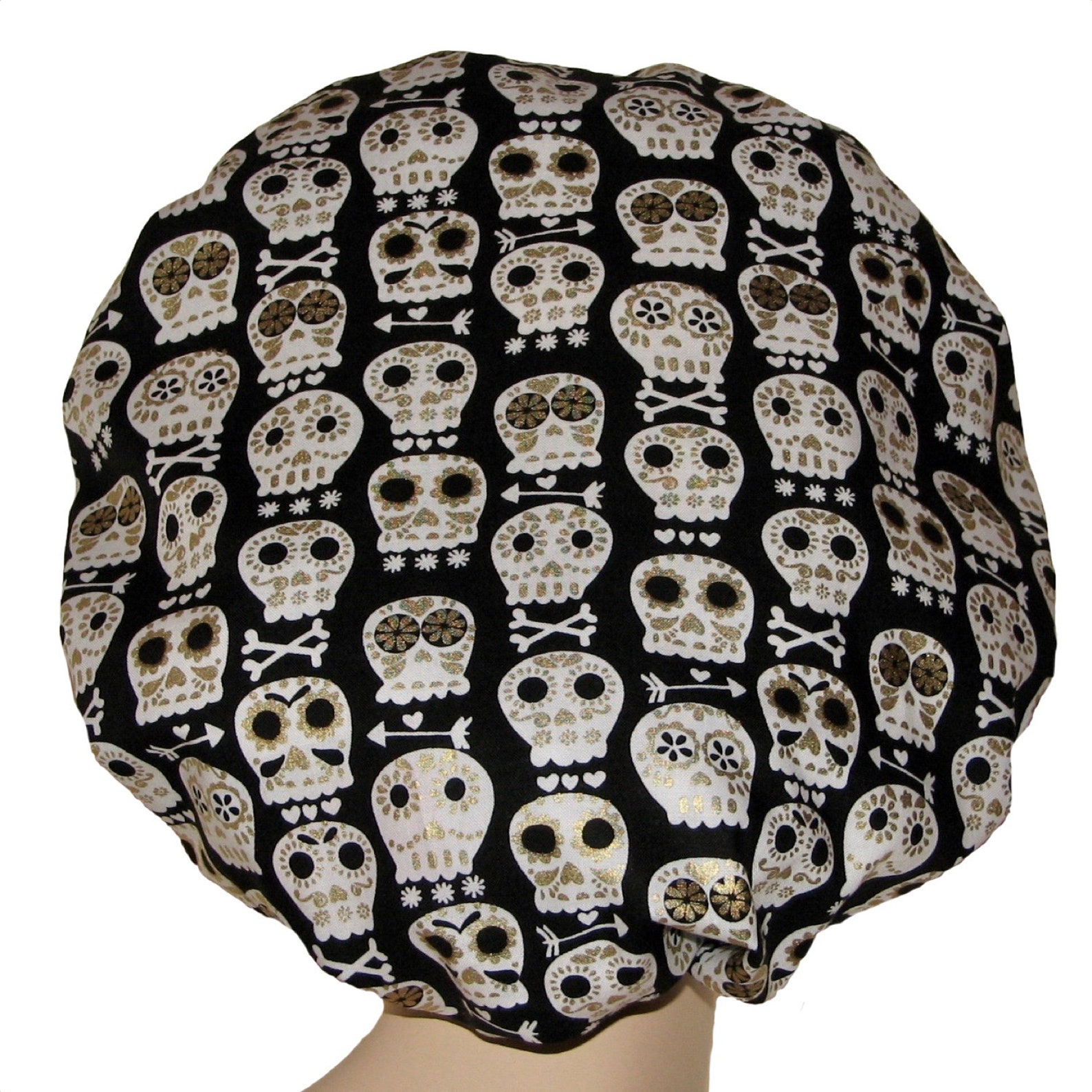 Scrub Caps Bonehead Sugar Skulls-scrubheads-scrub Caps-fun Scrub Hats ...