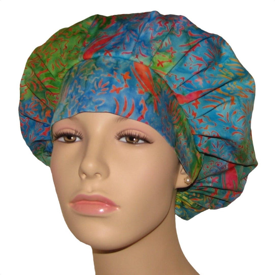 Scrub Caps Tonga Paradise Island Batik-scrubheads-scrub Caps for Women ...