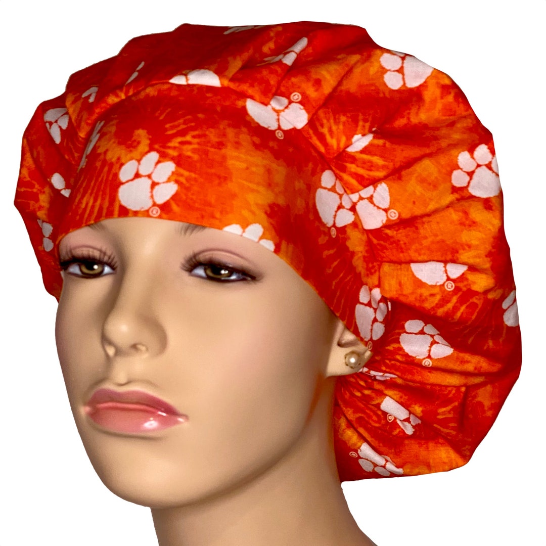 Scrub Caps Clemson University Tigers Tie Dye Fabric-scrubheads-scrub ...