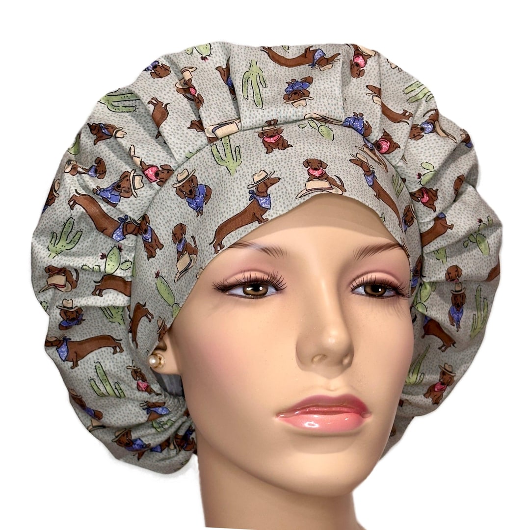 Scrub Caps Western Weiner Dogs-veterinarian Scrub Hat-scrubheads ...
