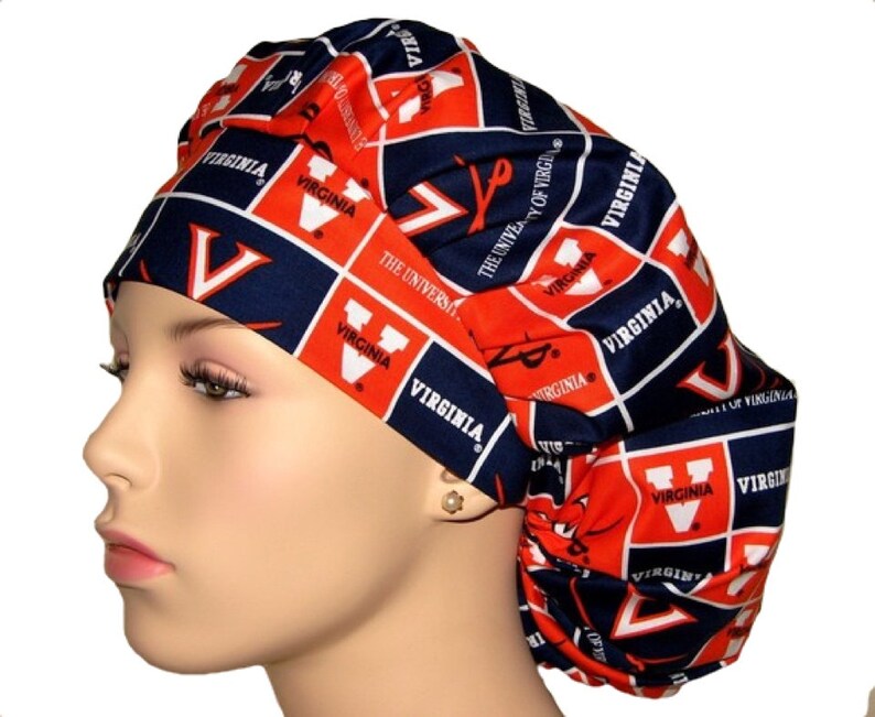 Scrub Caps Virginia Cavaliers Fabric-scrubheads-bouffant Scrub Hats ...