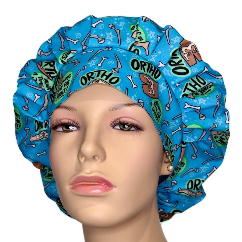 Ortho Joints Scrub Cap: Bones, Hips Print, Bouffant Style - Etsy