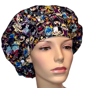 Scrub Caps Disney Packed Villains Fabric-scrubheads-scrub Cap-scrub ...