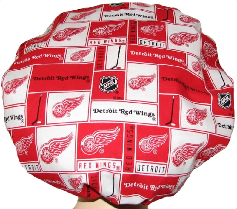 Scrub Caps Detroit Red Wings Fabric-scrubheads-bouffant Scrub - Etsy
