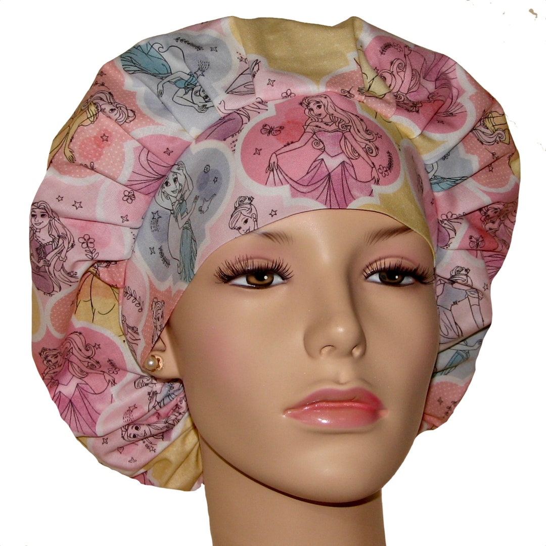 Scrub Hats Princess Patches Fabric-scrubheads-princess-scrub Cap ...