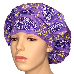 Scrub Cap Anesthesia Sweet Dreams Fabric-scrubheads-bouffant Scrub Hat ...
