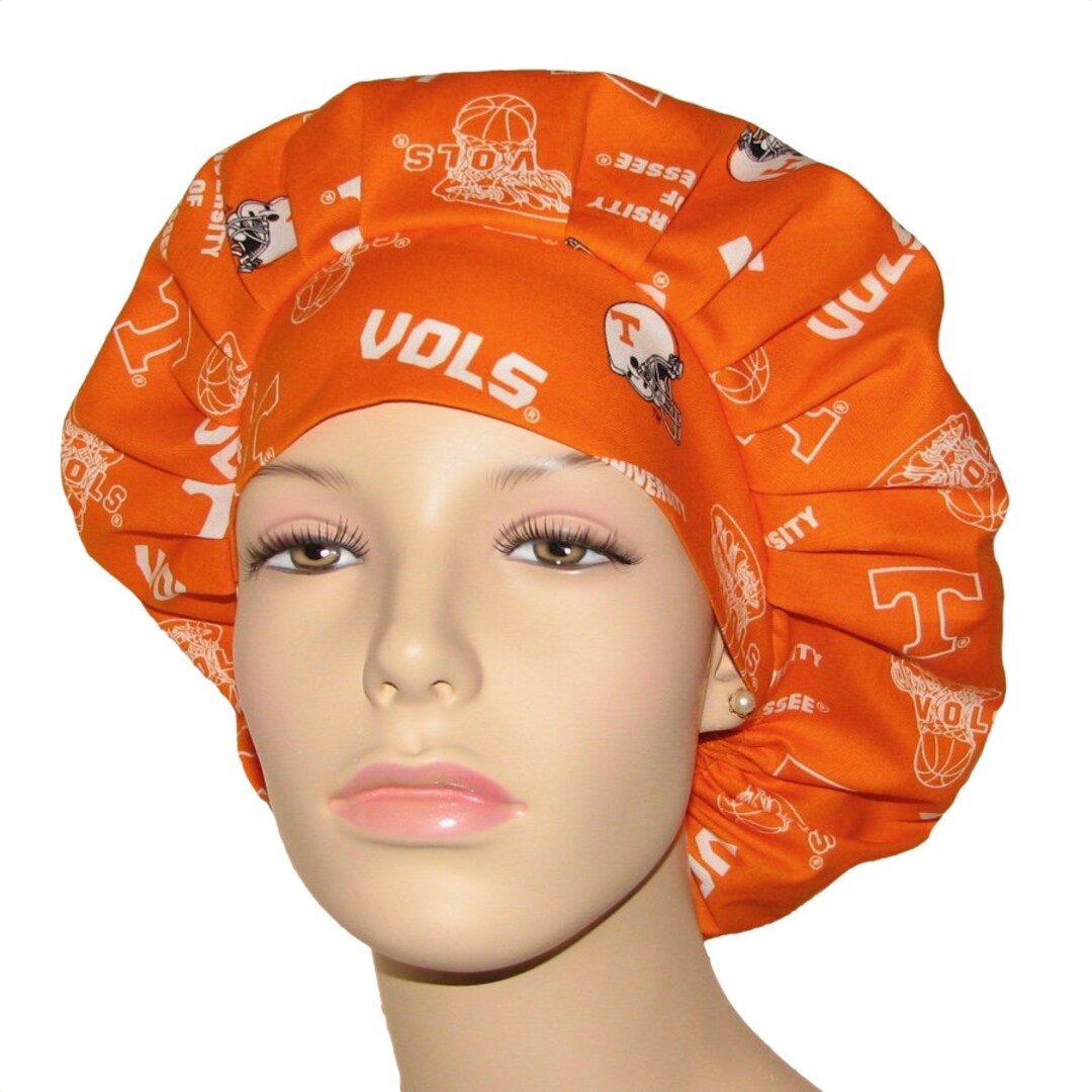 Scrub Caps University of TN Tossed Print Fabric-scrubheads-anesthesia ...