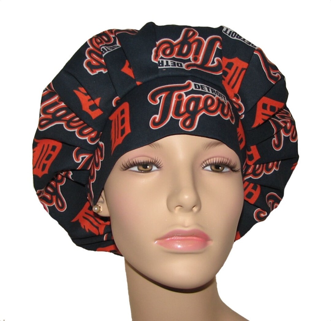 Scrub Caps Detroit Tigers Fabric-scrubheads-baseball Scrub Hats-scrub ...
