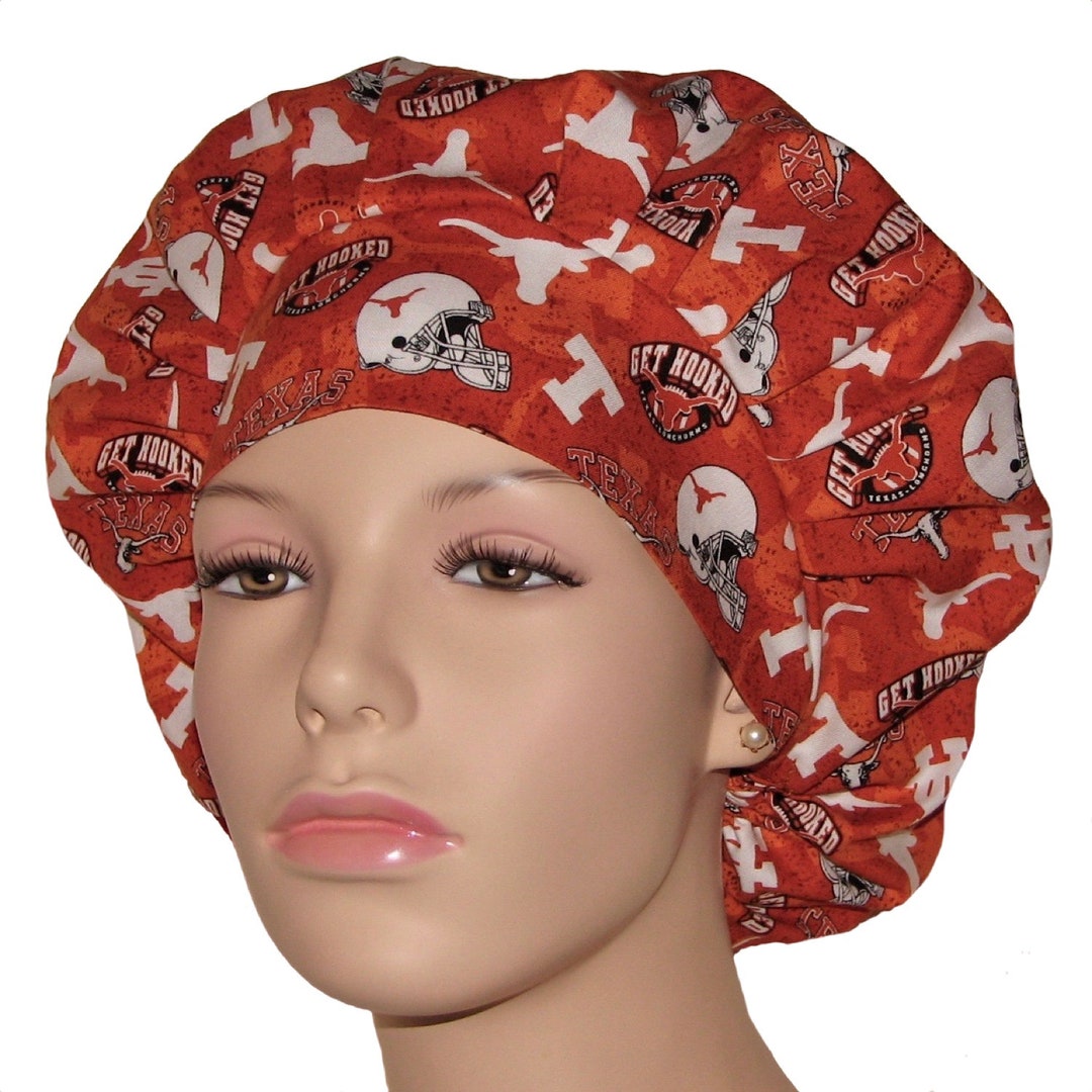 Scrub Caps University of Texas Longhorns Cotton Tone on Tone Fabric ...