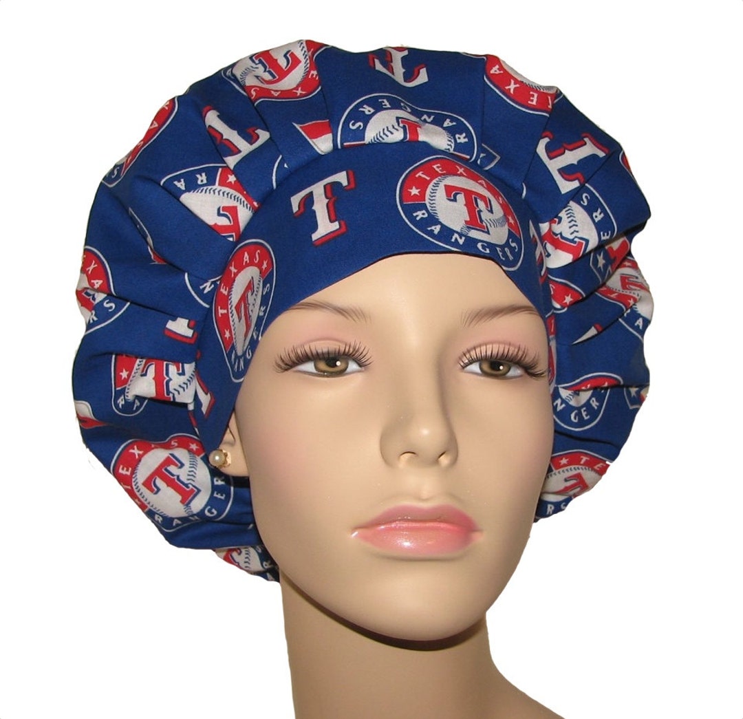 Scrub Caps Texas Rangers Cotton Fabric-scrubheads-baseball Scrub Hat ...