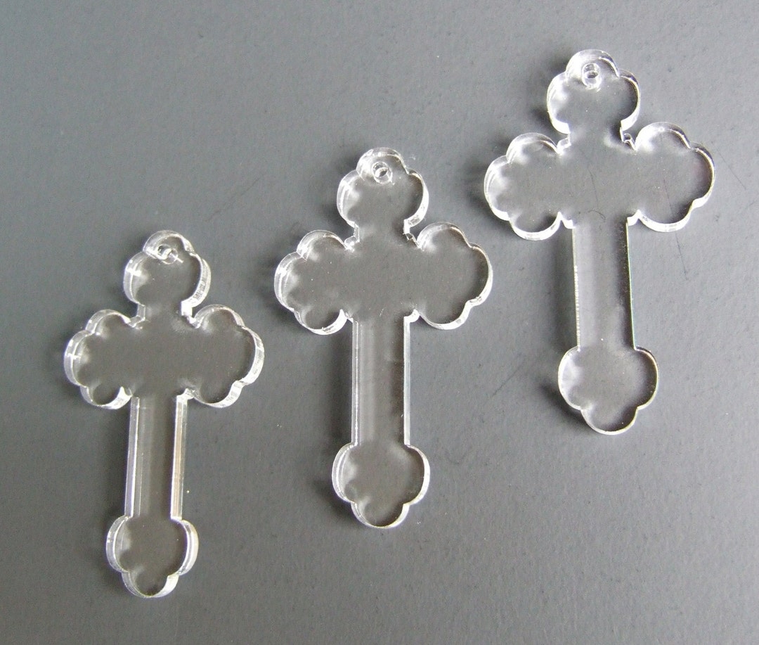 Acrylic Cross for Altered Art and Scrapbooking Set of 3 - Etsy