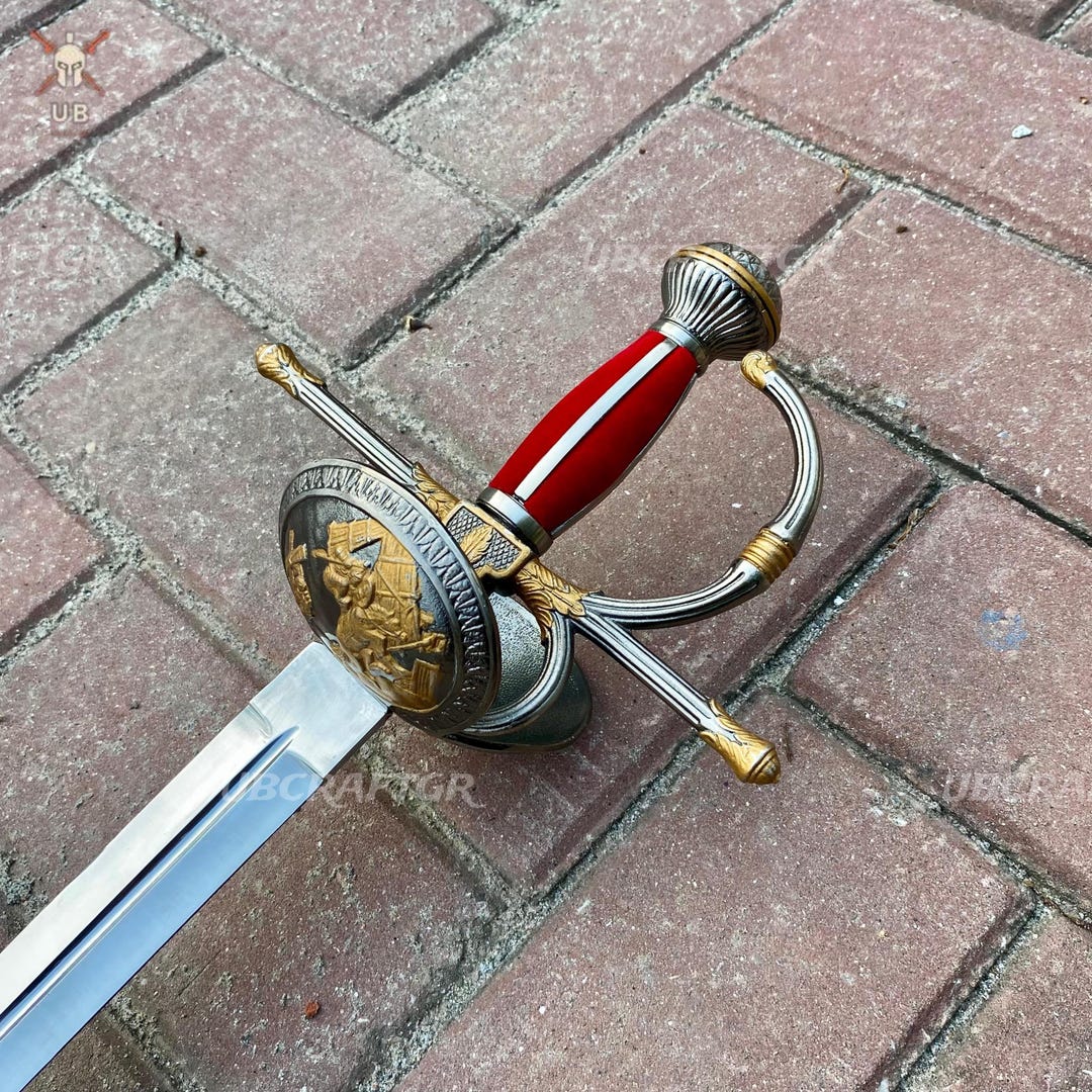 Hand-forged Double-headed Sword: Quixote Rapier Hilt, Engraved ...