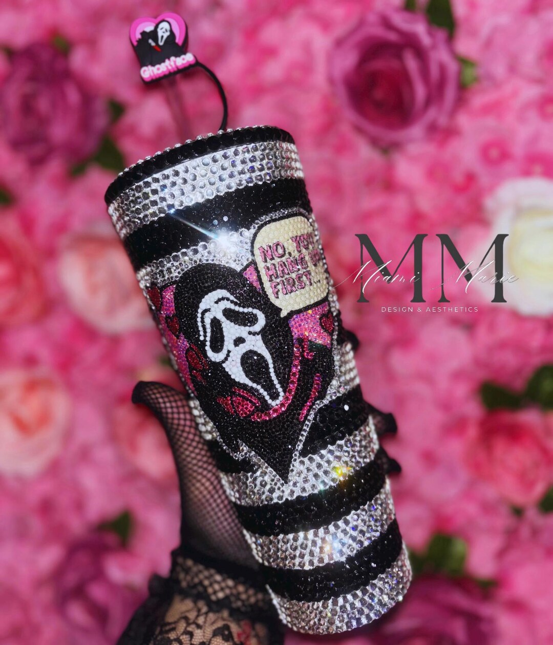 Ghostface, Scream, Custom Bling, Custom Tumbler, Bling Tumbler, Crystal ...