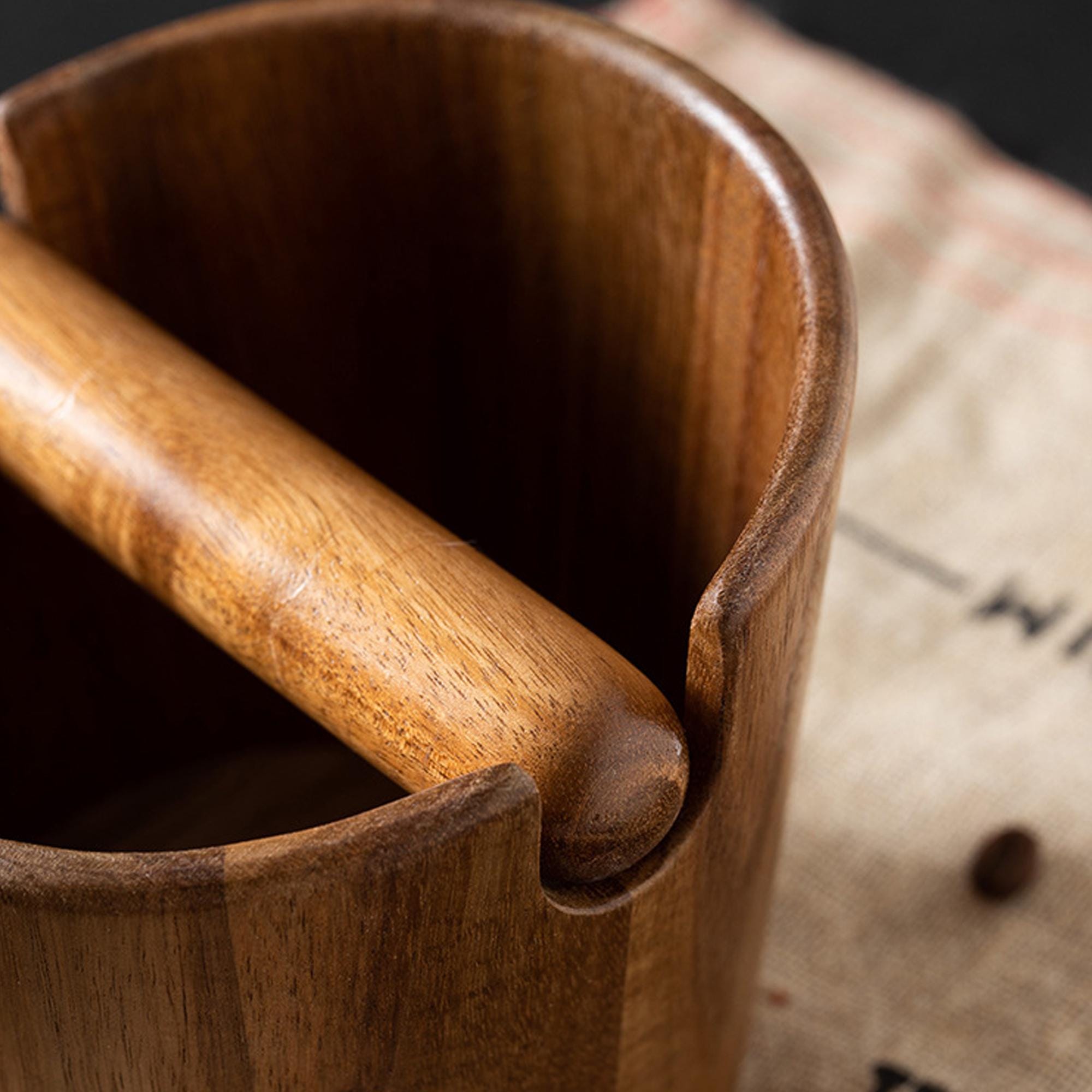 Personalized Acacia Wood Coffee Knock Box Custom Engraved Espresso ...