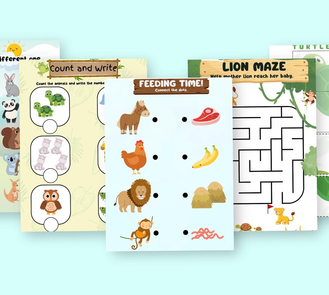 Digital Busy Books for Kids | Printable PDF Coloring, Tracing, Learn ...