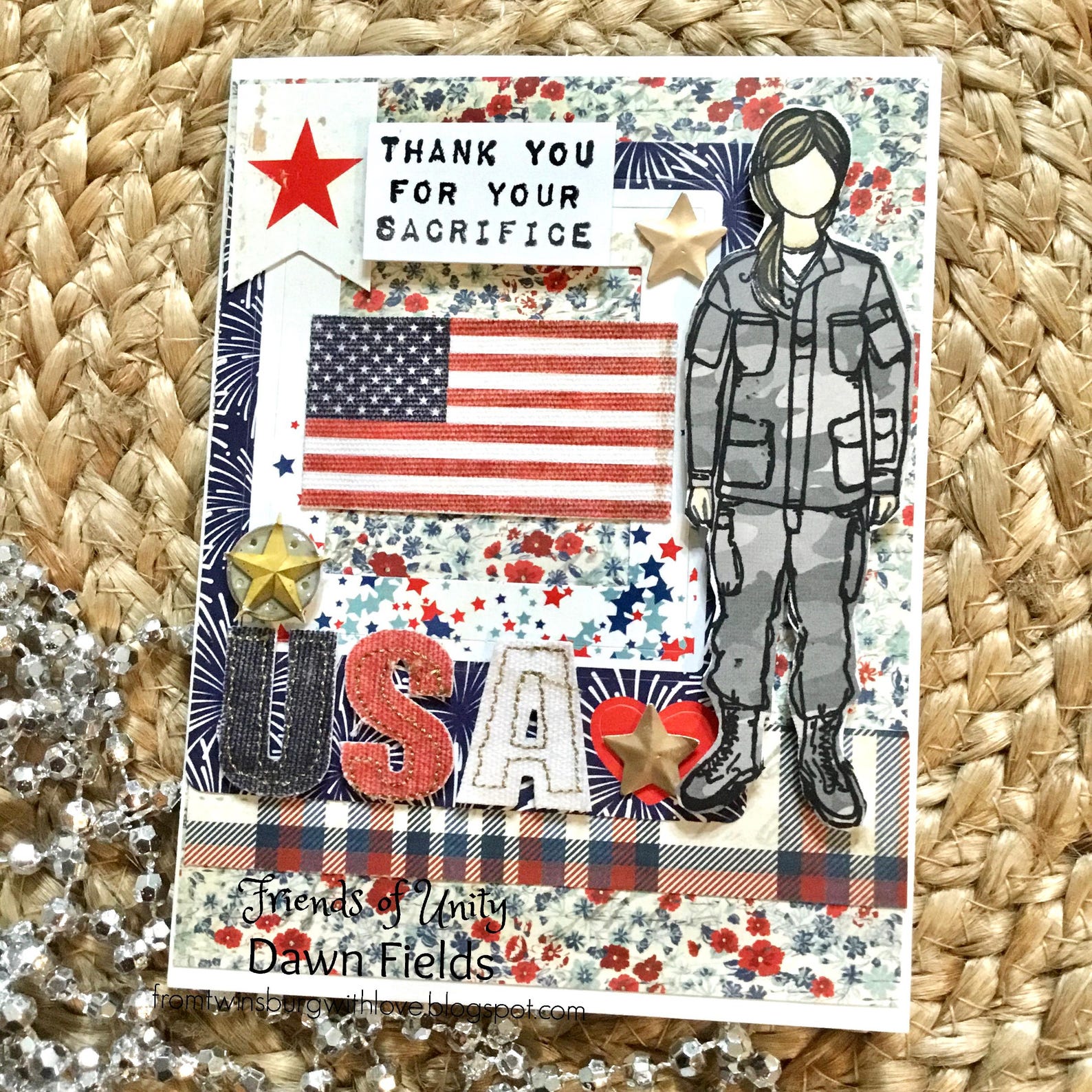 Military Appreciation Card for Woman Soldier REDUCED PRICE Thank You ...