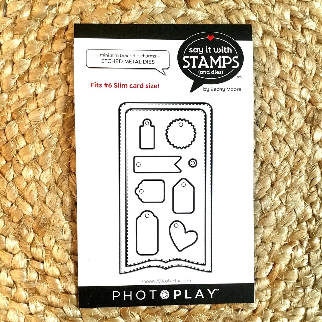 Tag Dies, Photoplay Mini Slim Brackets and Charms Dies, Charms Dies ...