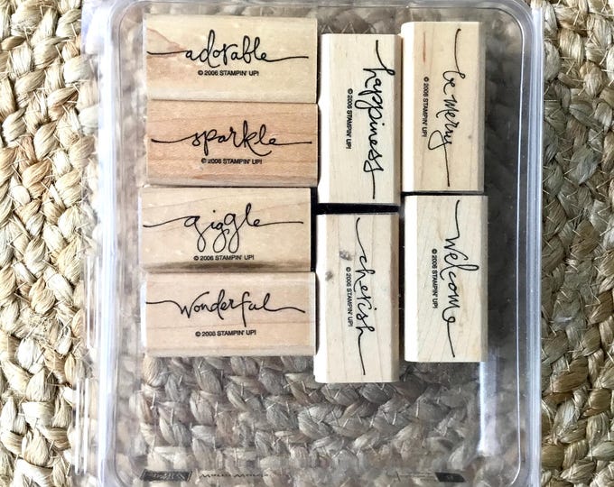 Stampin’ up Warm Words Stamp Set, Stampin’ up Warm Words Wood Mount ...