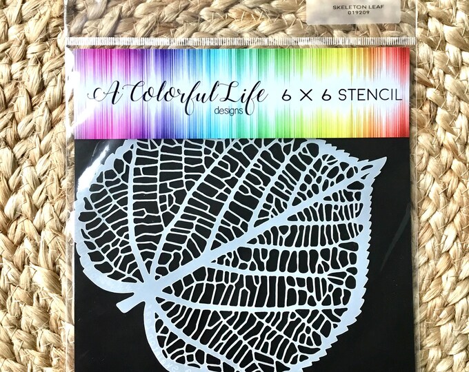 Leaf Stencil by A Colorful Life Designs, Skeleton Leaf Stencil by A ...