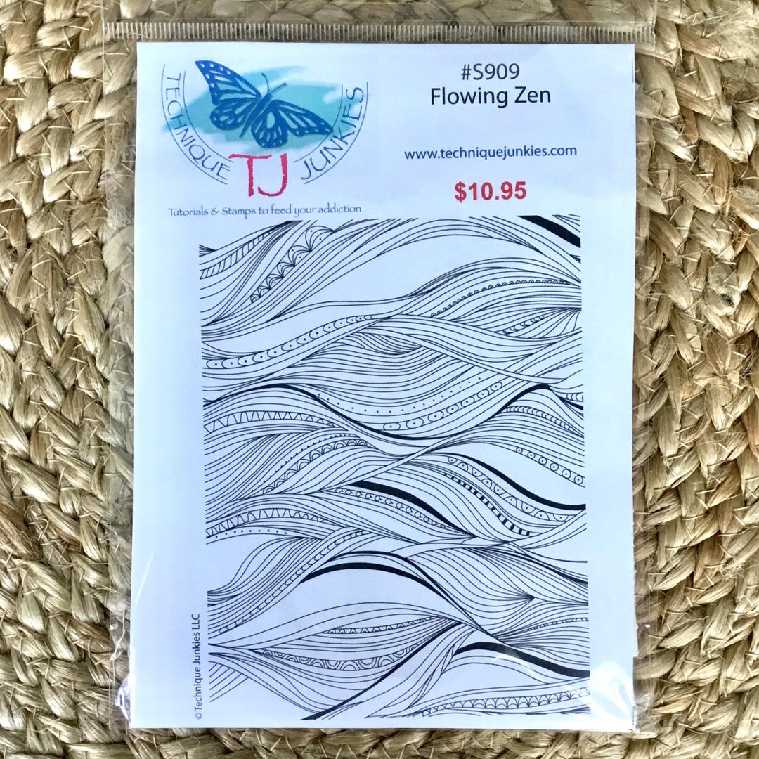 Technique Junkies Flowing Zen Stamp, NEW, Technique Junkies Wave Stamp ...
