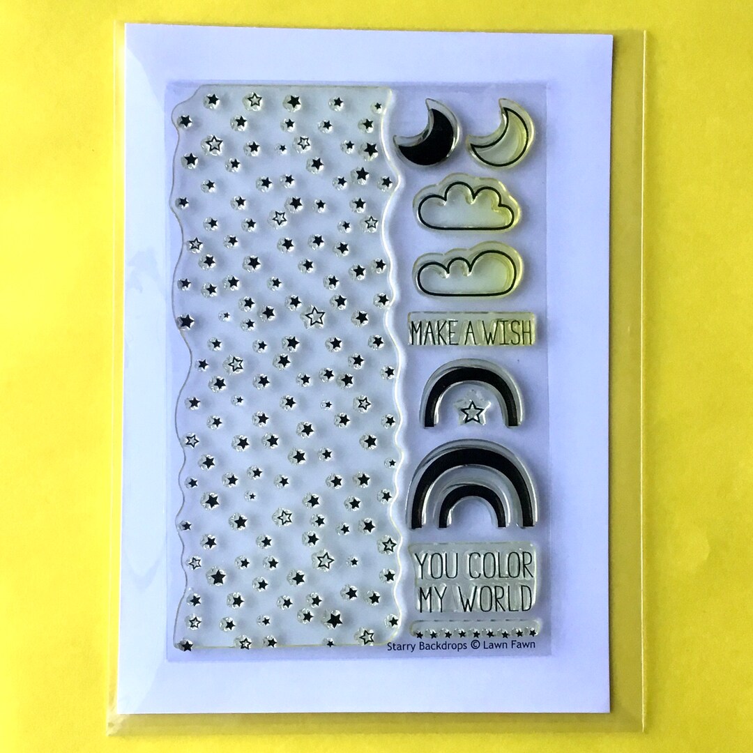 Lawn Fawn Starry Backdrops Photopolymer Stamp Set, Retired Lawn Fawn ...