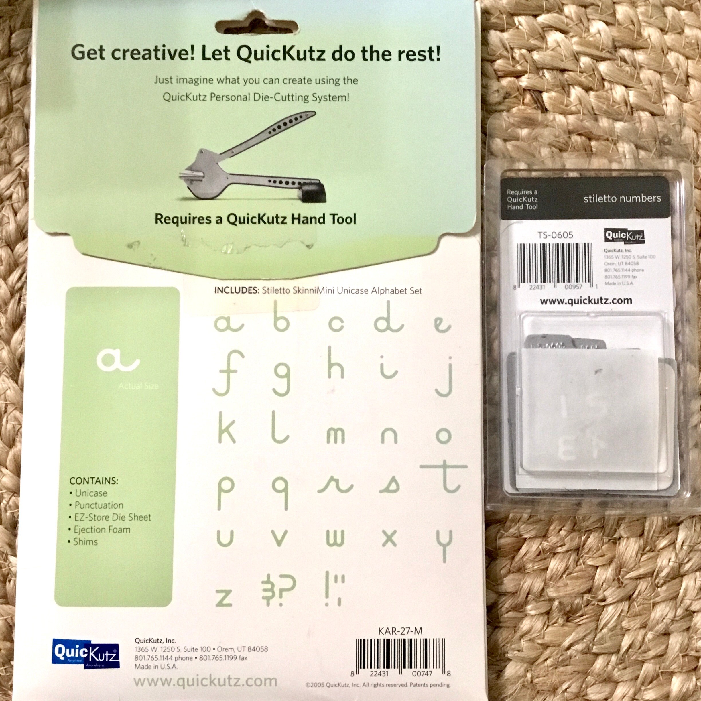 Quickutz Stiletto Alphabet and Number Dies, REDUCED PRICE, RARE ...