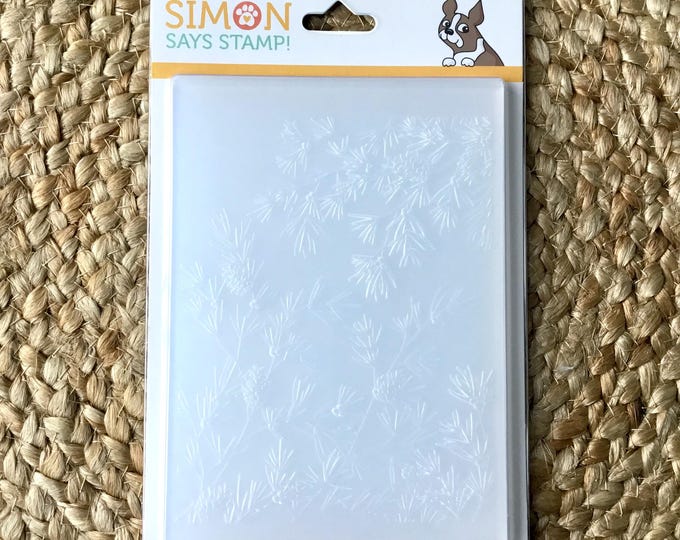 Simon Says Stamp Embossing Folder, Fir Tree Branches and Pine Cones ...