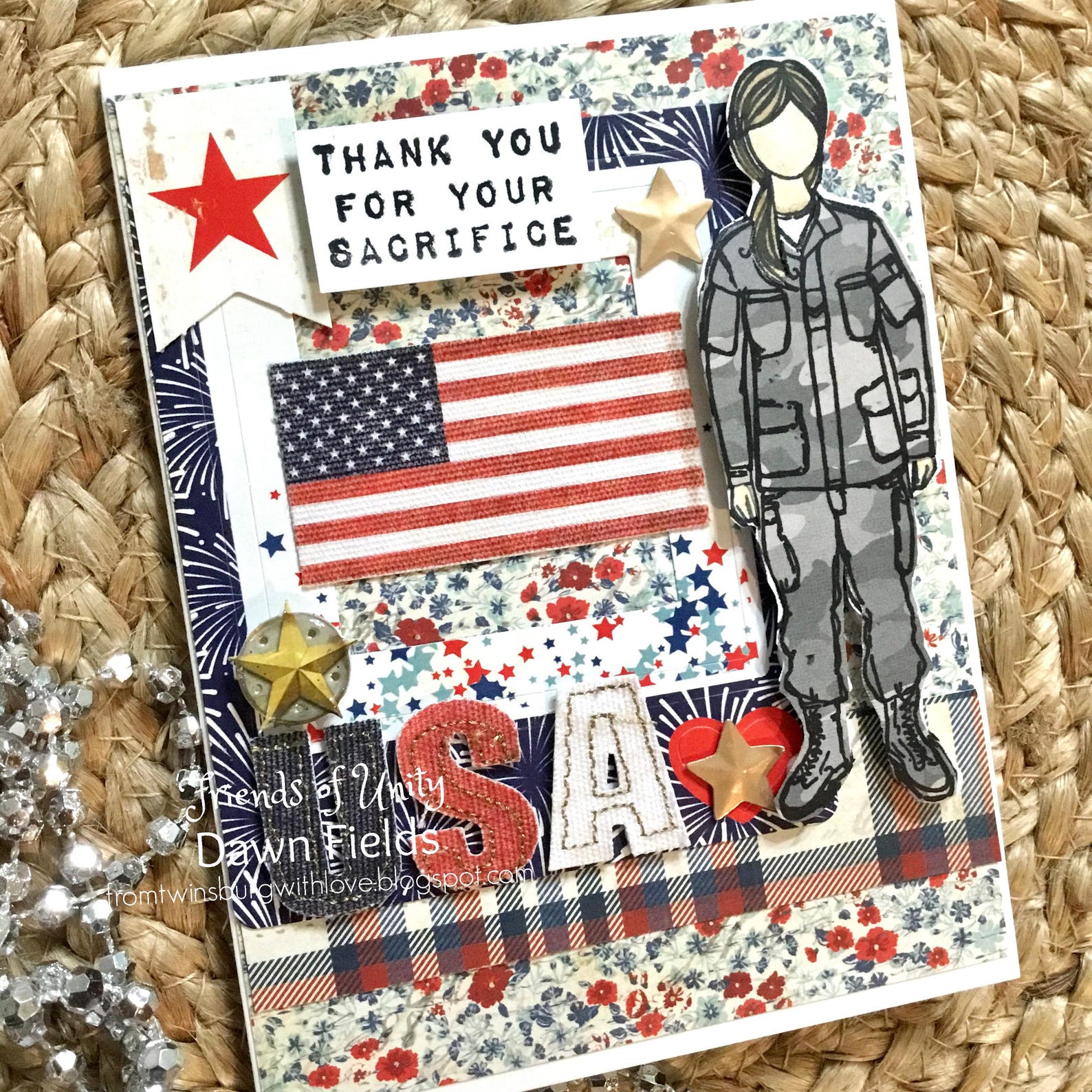 Military Appreciation Card for Woman Soldier REDUCED PRICE Thank You ...