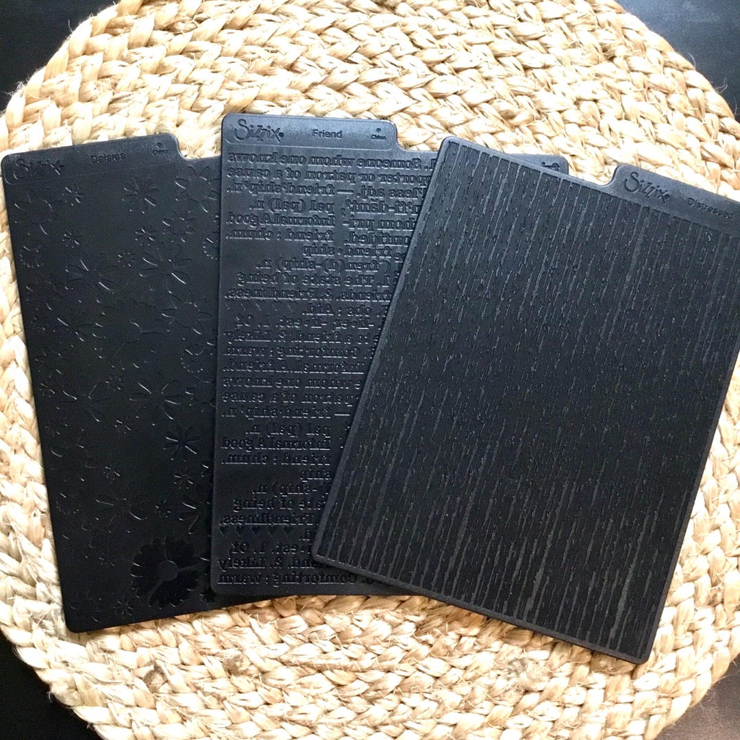 Sizzix Texture Plates, Lot of 3, Sizzix Impression Plates, Sizzix ...