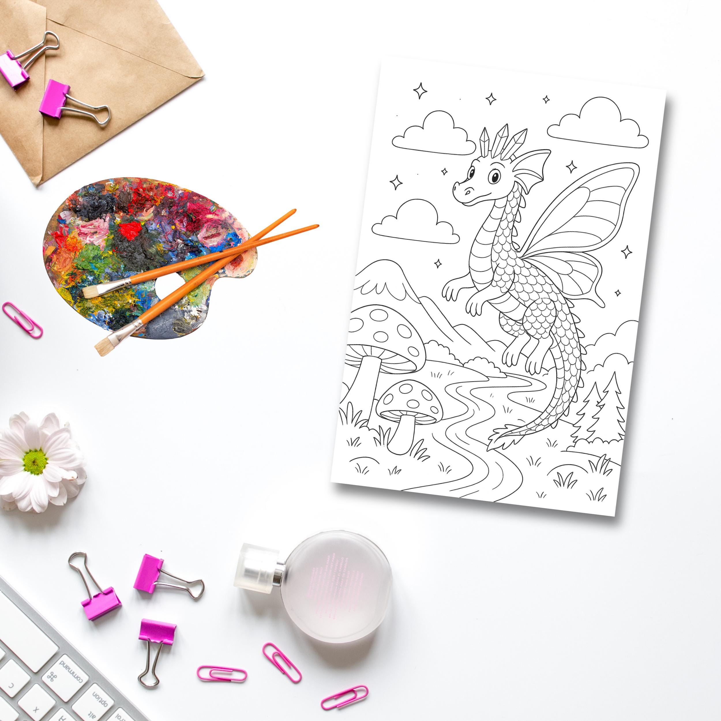 Dragon Fantasy Coloring Pages – Printable PDF for Adults & Kids ...