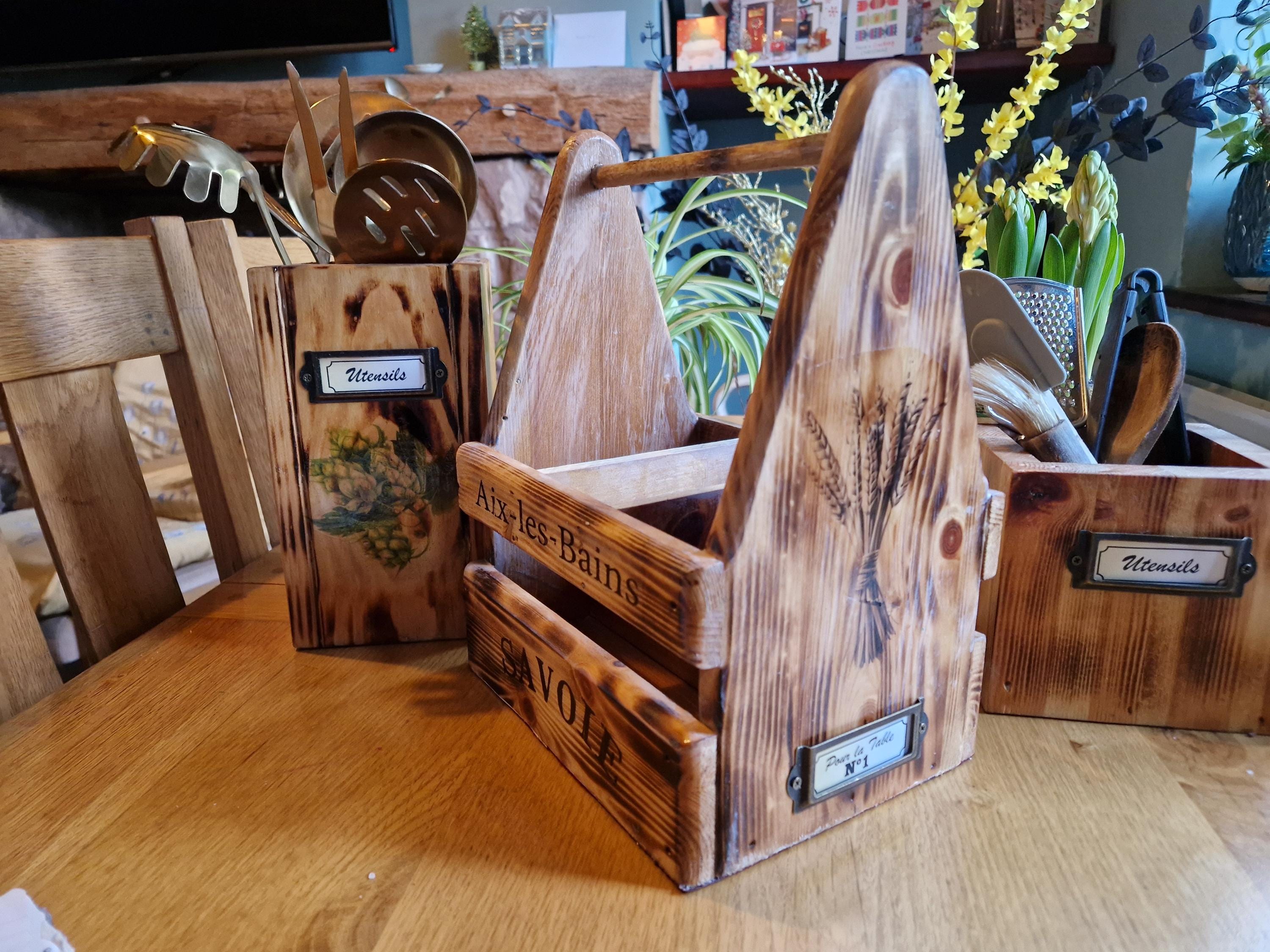 Rustic Beer Caddy, Hand Made From Recycled Timbers, for 6 Standard ...