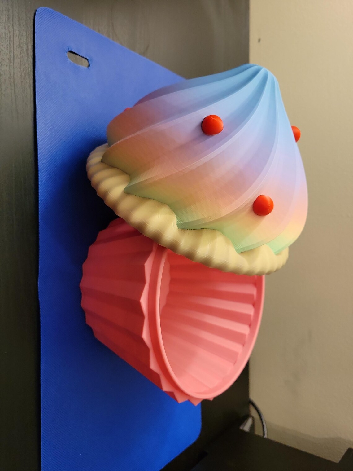 3D Printed Whimsical Rainbow Swirl Cupcake Storage Box - Etsy