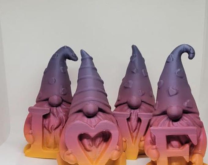 3D- Printed Gnomes – L-O-V-E Set - Etsy