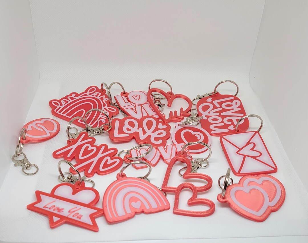 3d-printed Valentines Day Keychains: A Little Token of Love to Carry ...