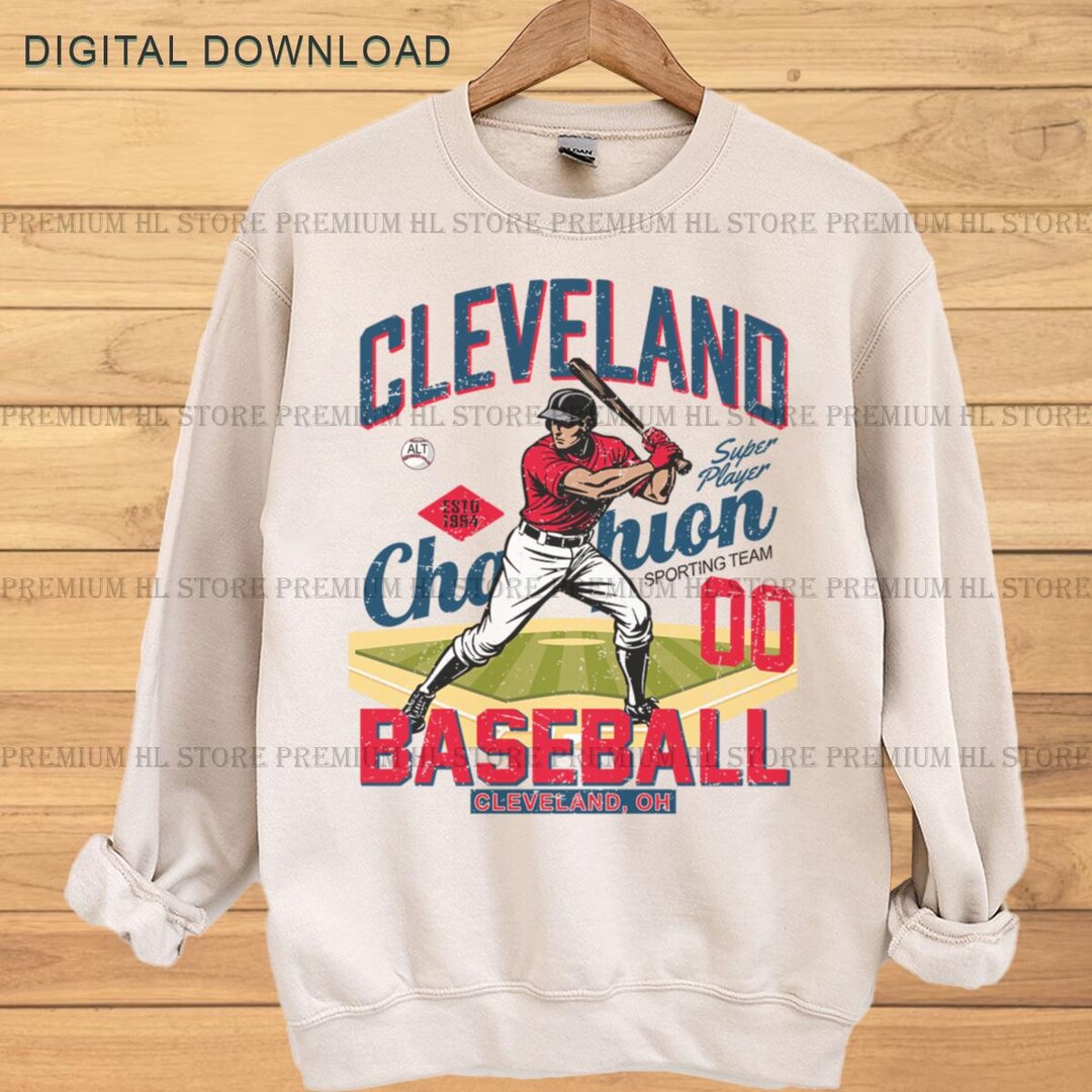 Vintage Cleveland Baseball PNG, Cleveland Design, Baseball PNG, PNG for ...