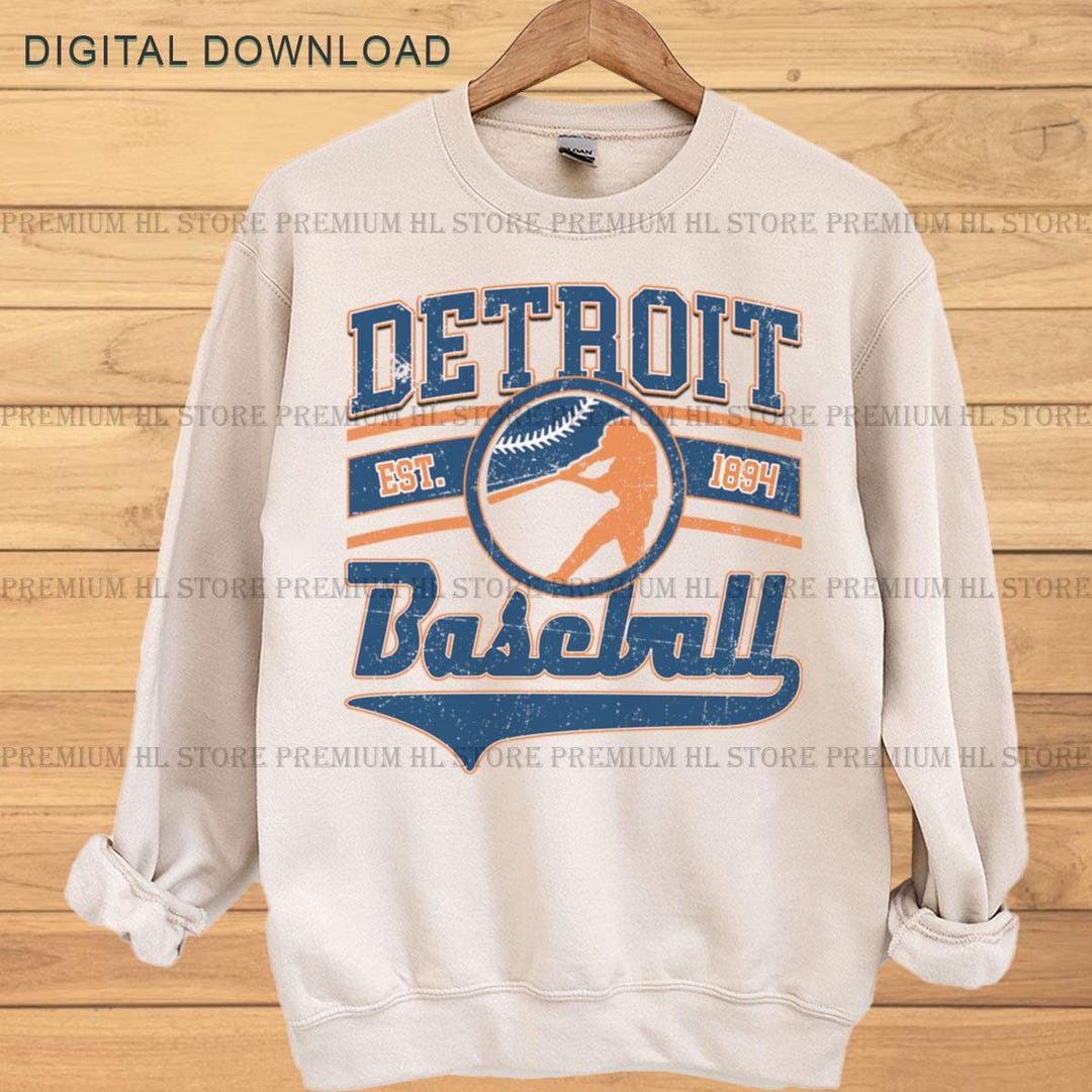 Detroit Baseball Png | Vintage Detroit Baseball PNG| Baseball Fan PNG ...